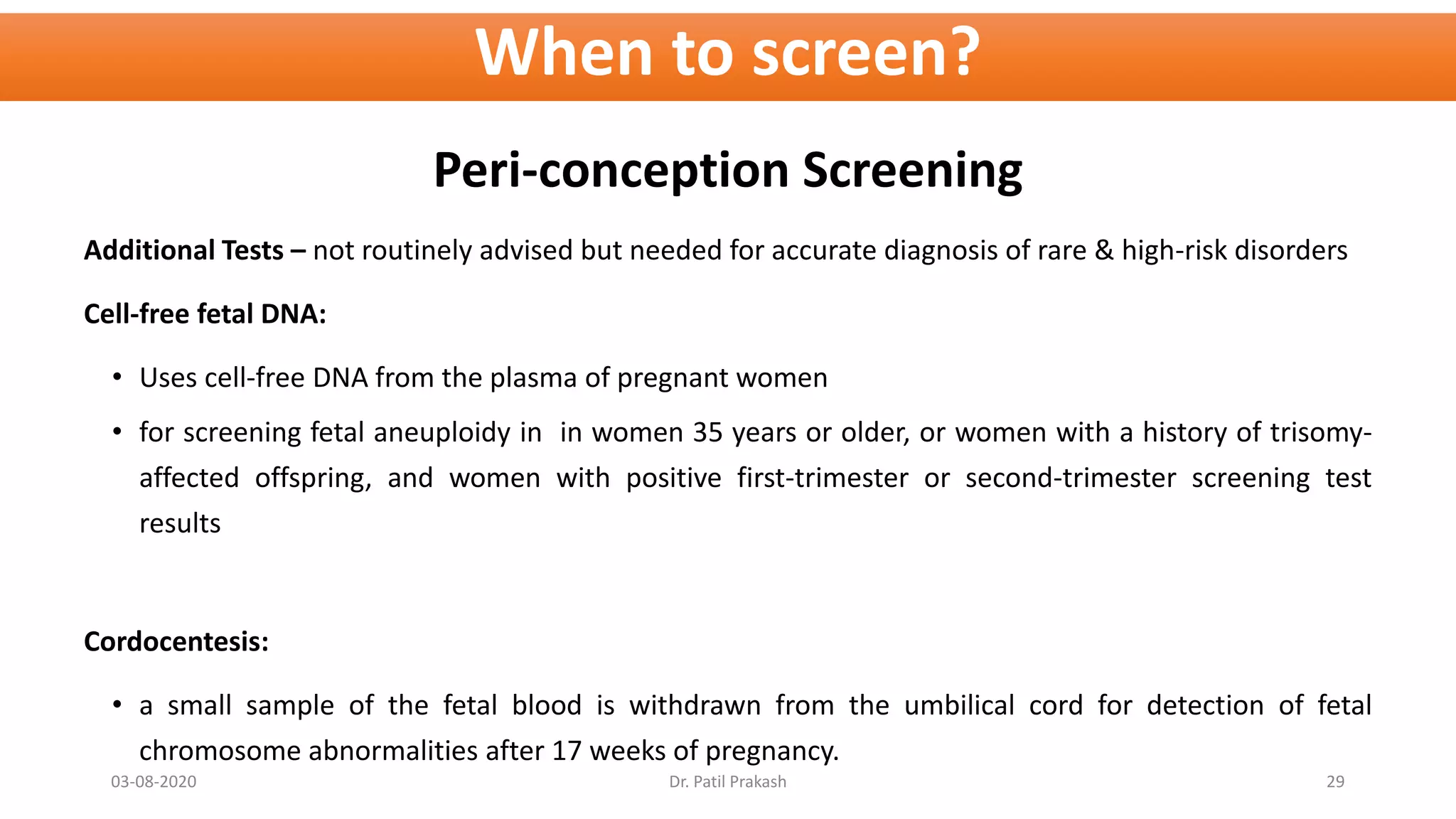 Genetic Testing in Neonates and Children - Screening for developmental ...