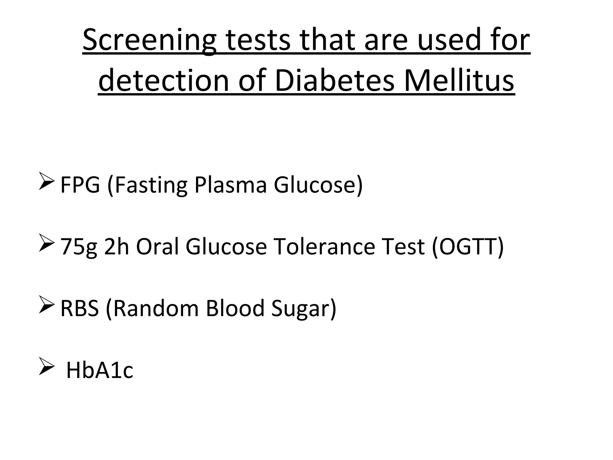 Screening for Type 2 Diabetes Mellitus | PPT
