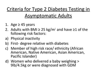 Screening for Type 2 Diabetes Mellitus | PPT