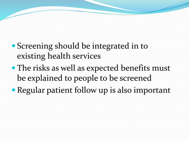 Concepts of Screening for disease | PPTX | Diabetes | Diseases and ...