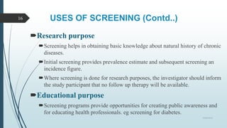 Screening for disease | PPTX