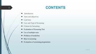 Screening for disease | PPTX