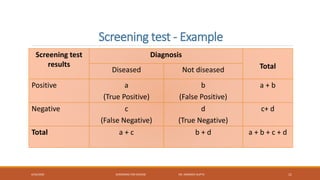 Screening for disease | PPT