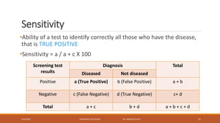 Screening for disease | PPT