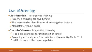 Screening for disease | PPT