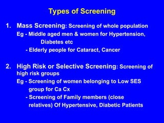 SCREENING FOR DISEASES in Epidemiology.ppt
