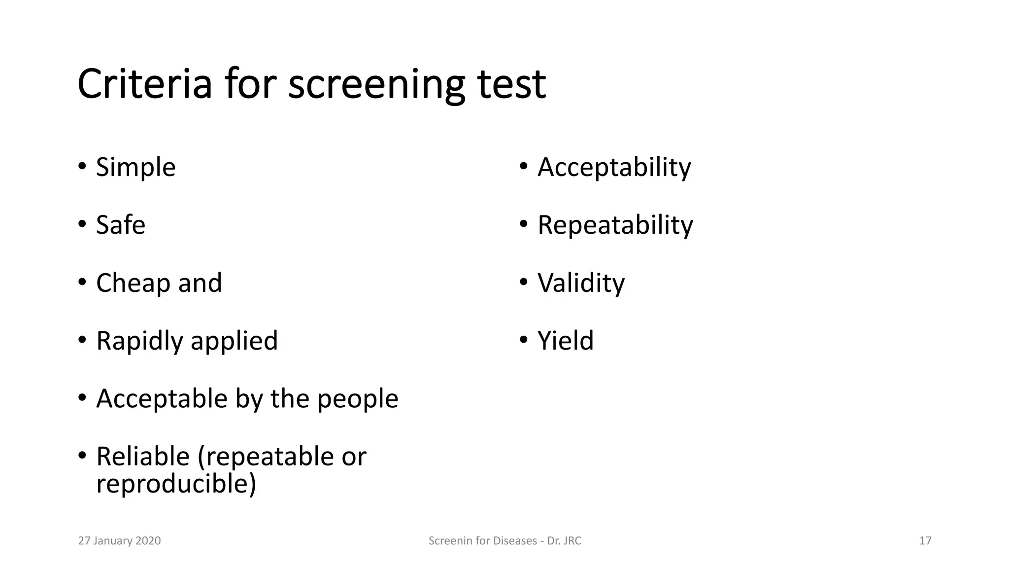 Screening for diseases | PDF