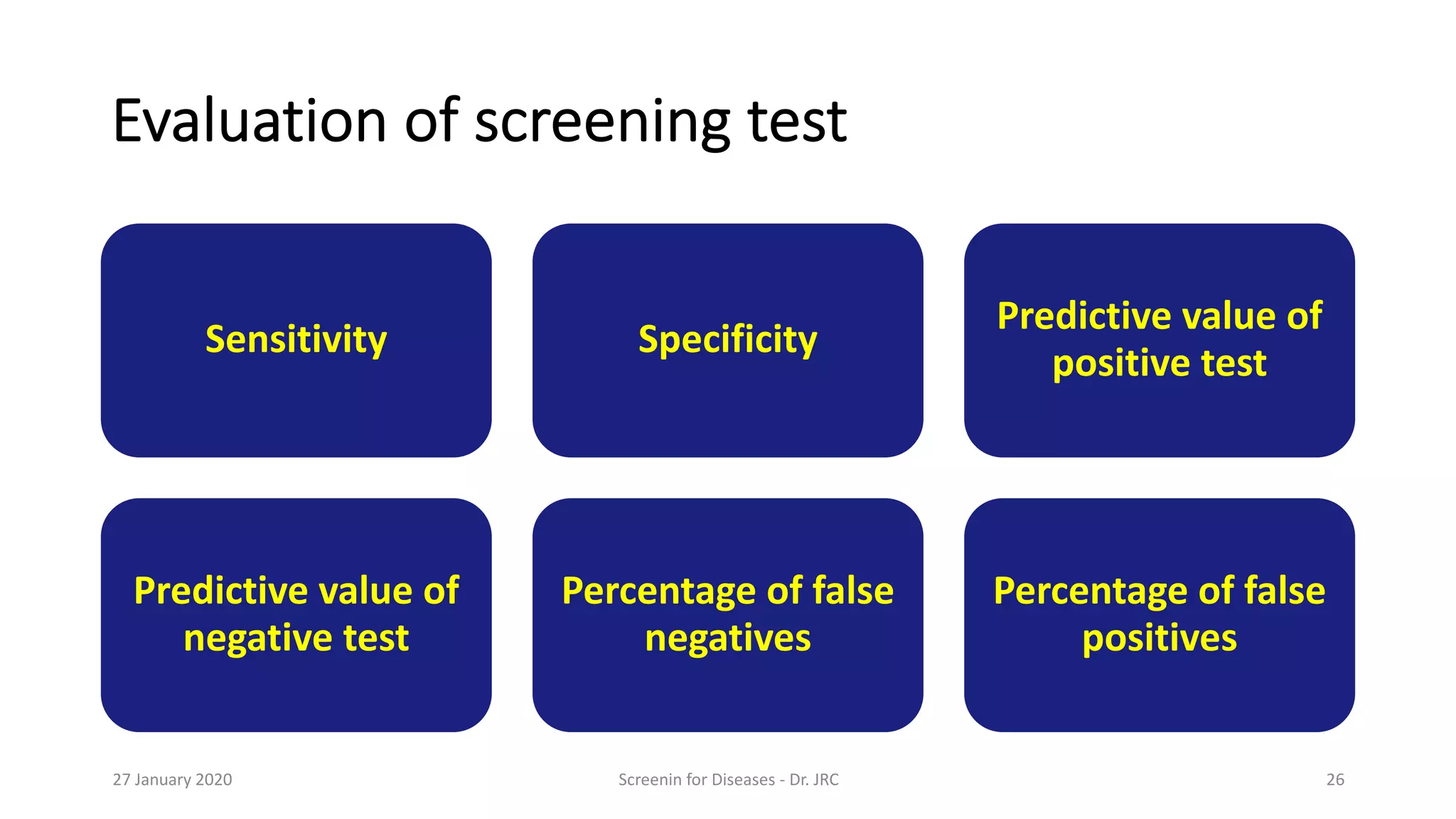 Screening for diseases | PDF