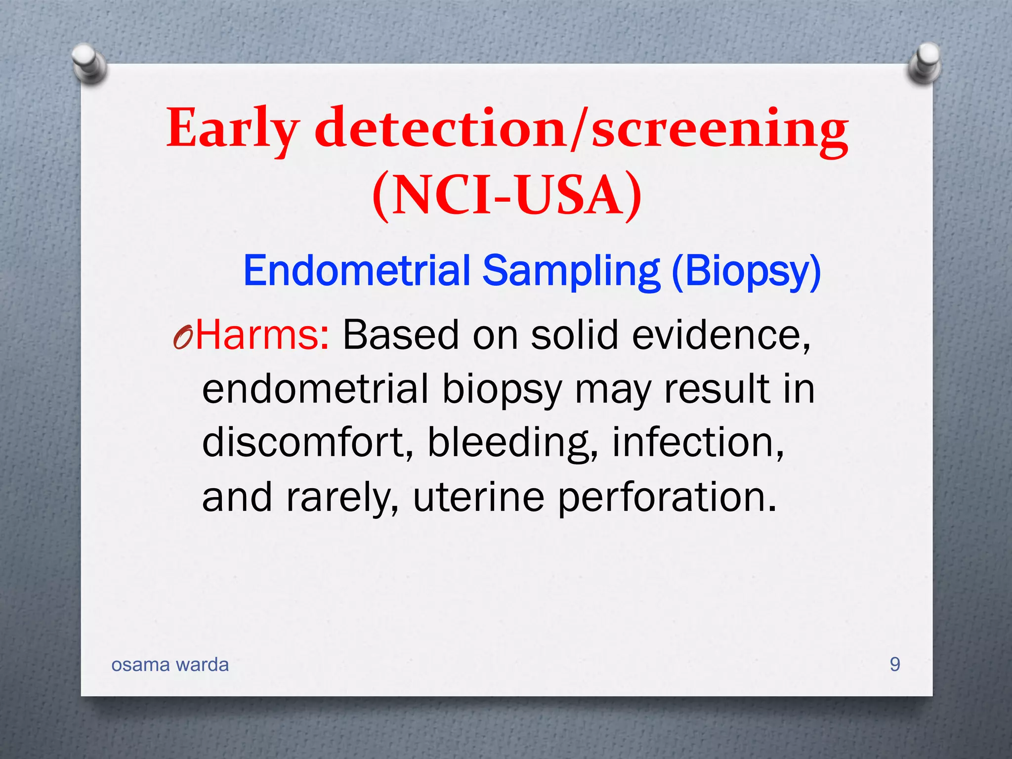 SCREENING ENDOMETRIAL CANCER-OSAMA WARDA | PDF