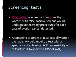Screening for ovarian cancer may 15 | PDF