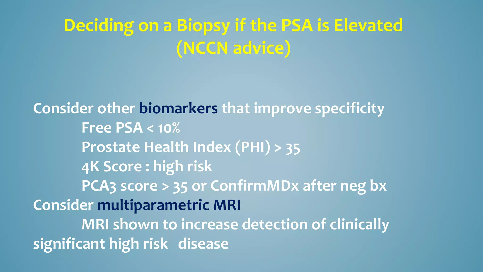 Screening for prostate cancer 2018 | PPTX