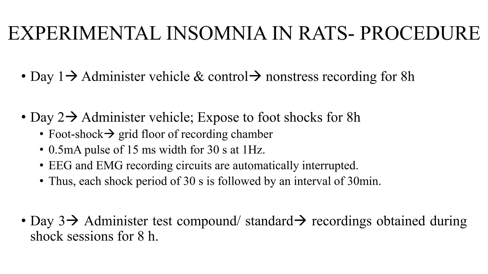 Screening hypnotic activity | PPTX
