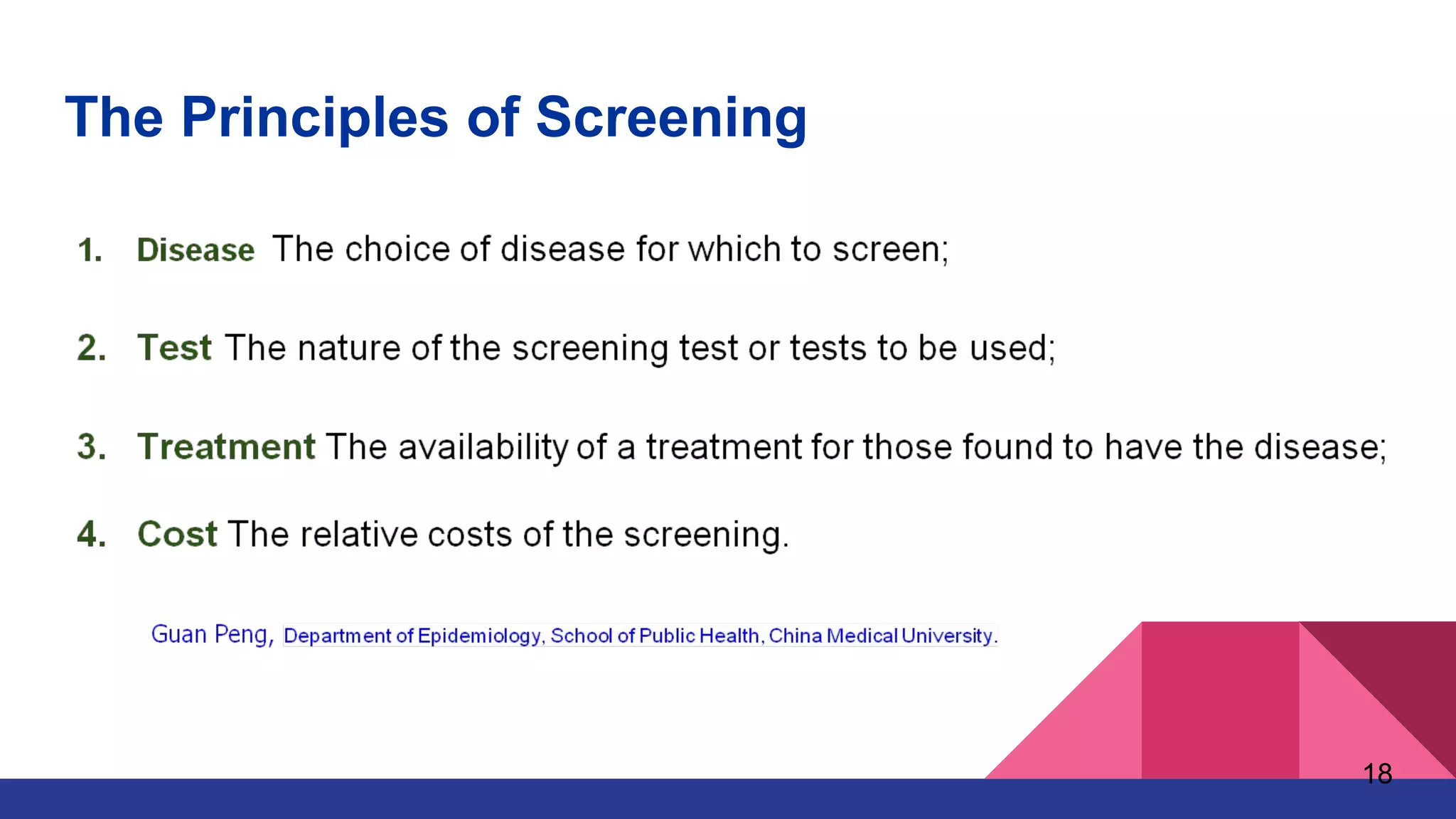 Screening in biomedical sciences ‫‬ | PPT