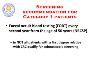 Screening in colorectal cancers dr. ashutosh | PPT