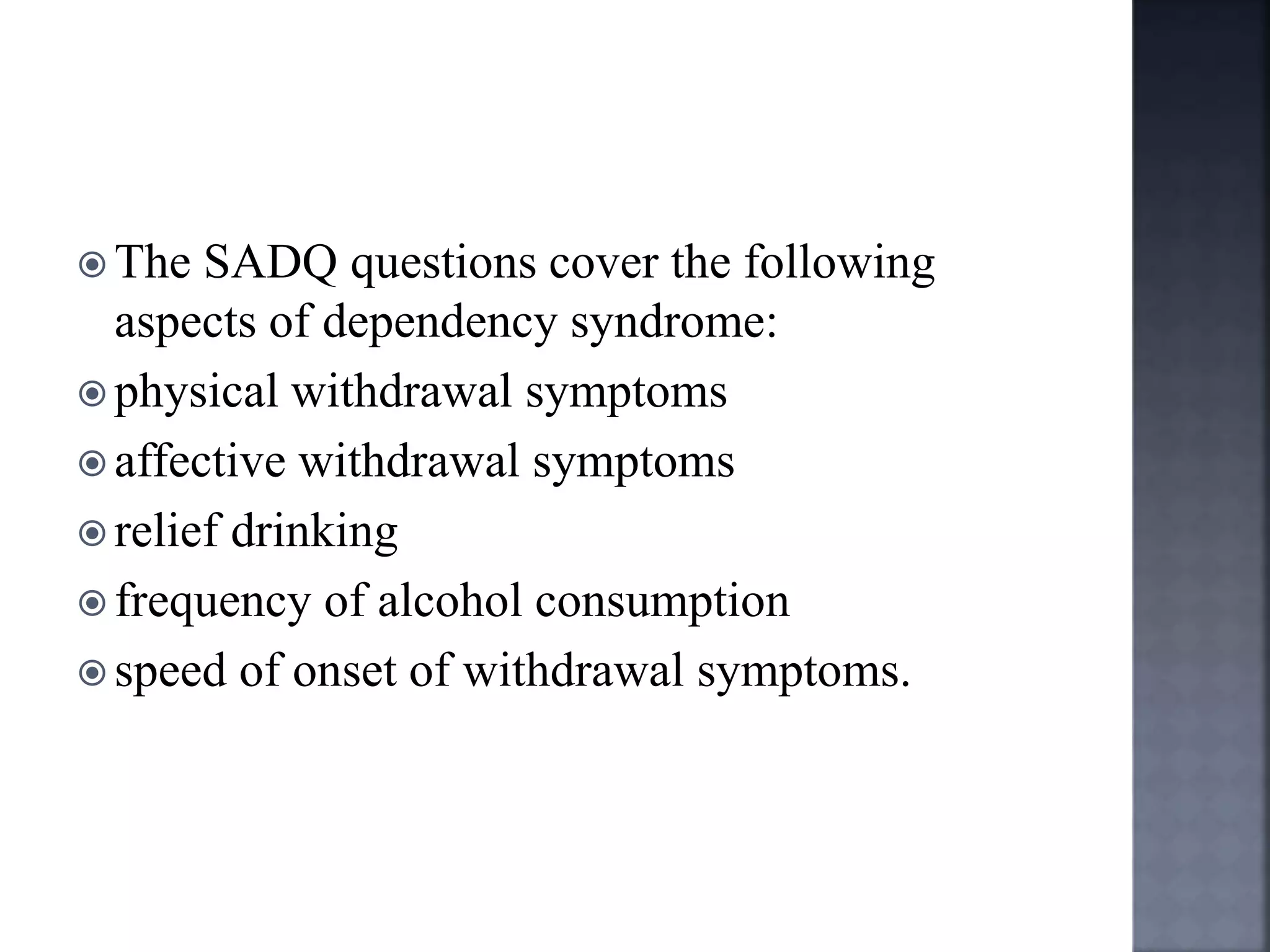 Screening instruments for Substance use disorders | PPTX