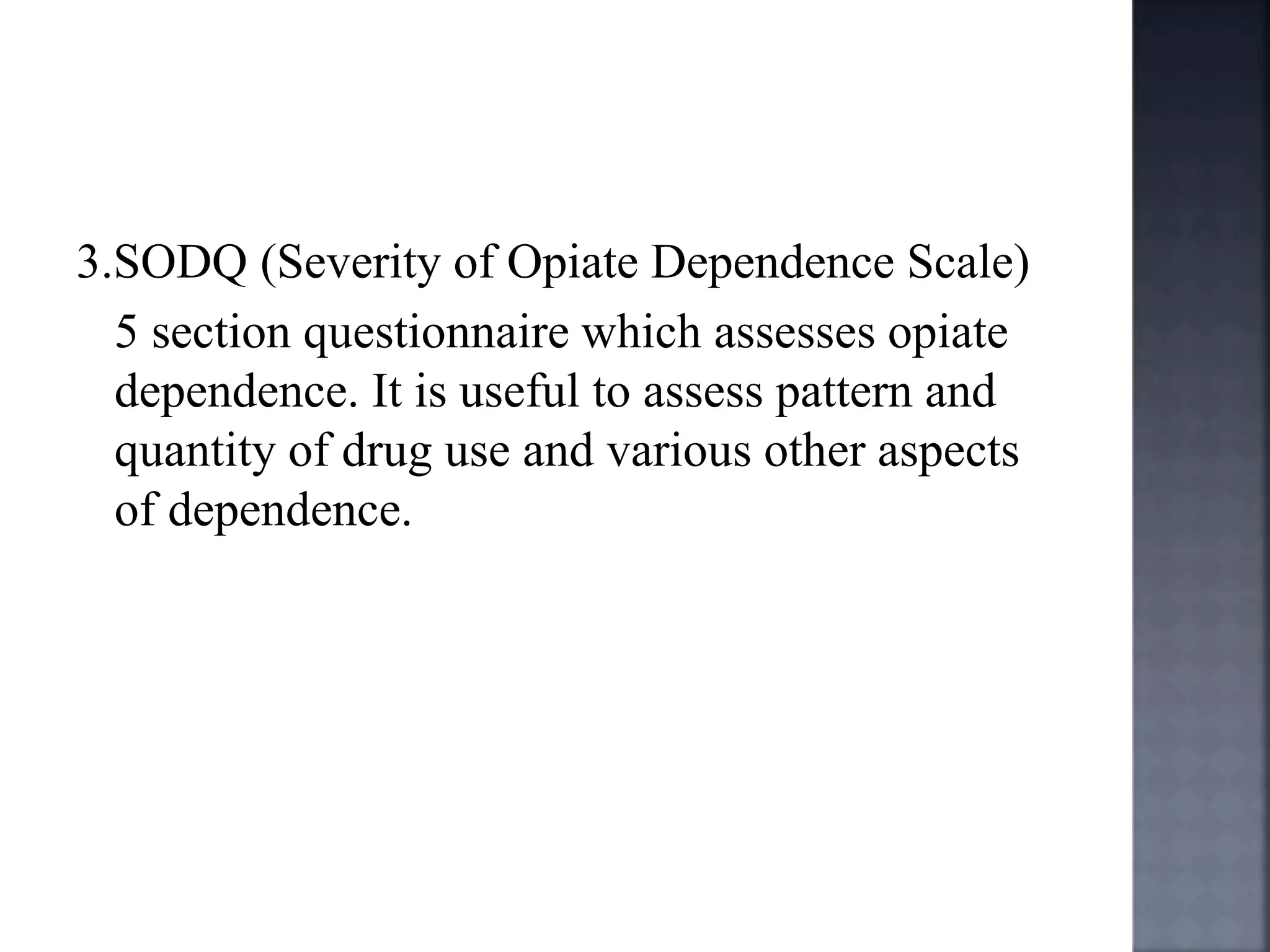 Screening instruments for Substance use disorders | PPTX
