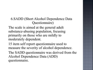 Screening instruments for Substance use disorders | PPTX