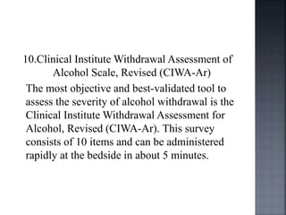 Screening instruments for Substance use disorders | PPTX