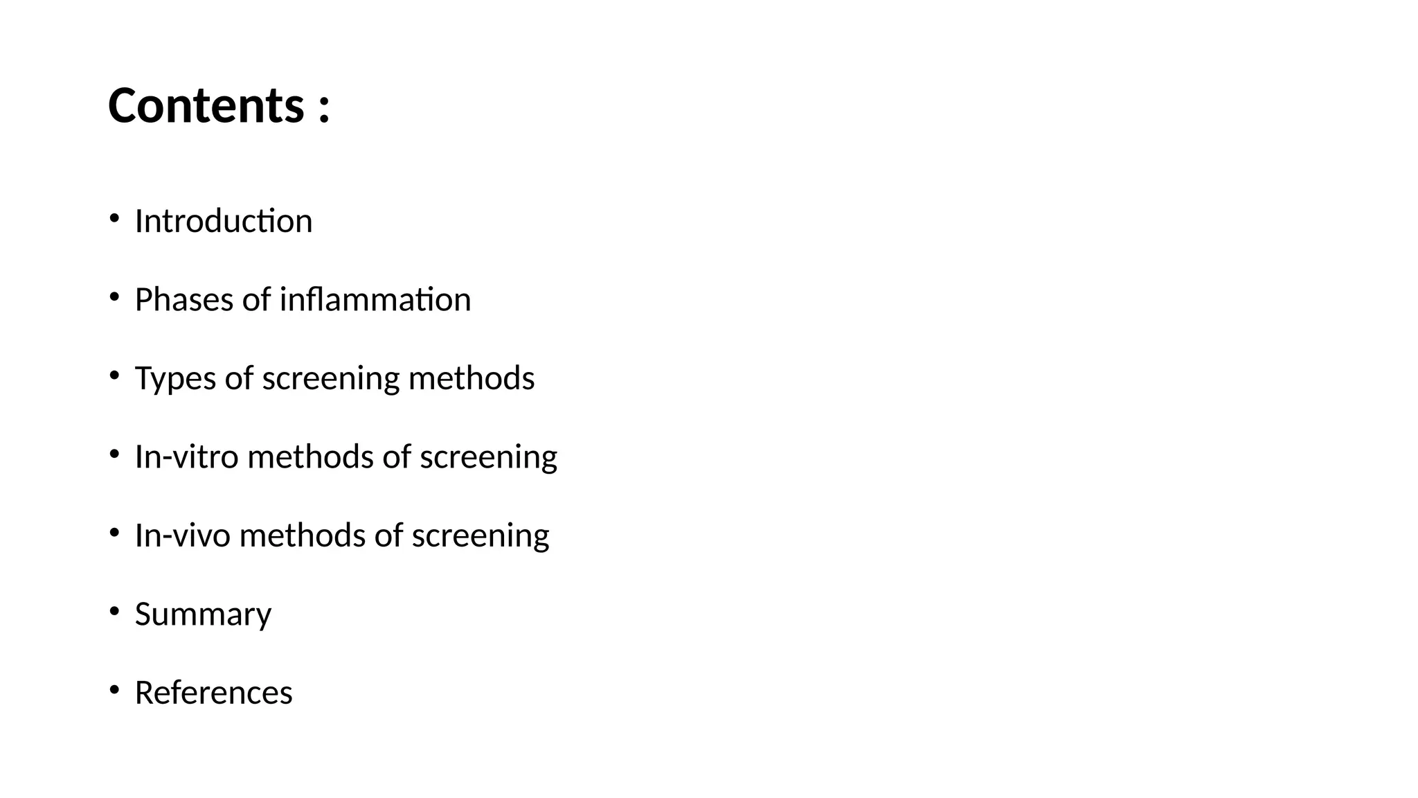 Screening methods of Anti inflammatory drugs | PPTX