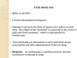 Screening methods for analgesics | PPTX