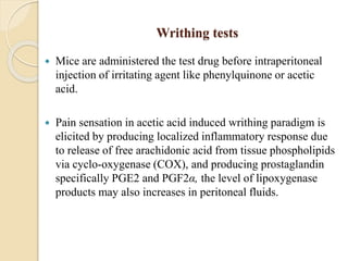 Screening methods for analgesics | PPTX