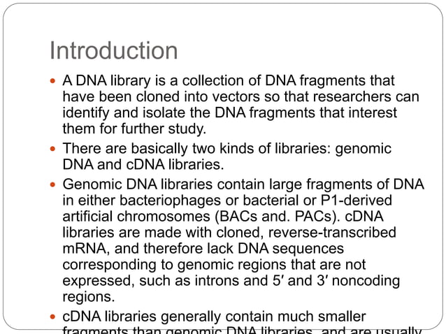 Screening methods for cloned libraries | PPTX