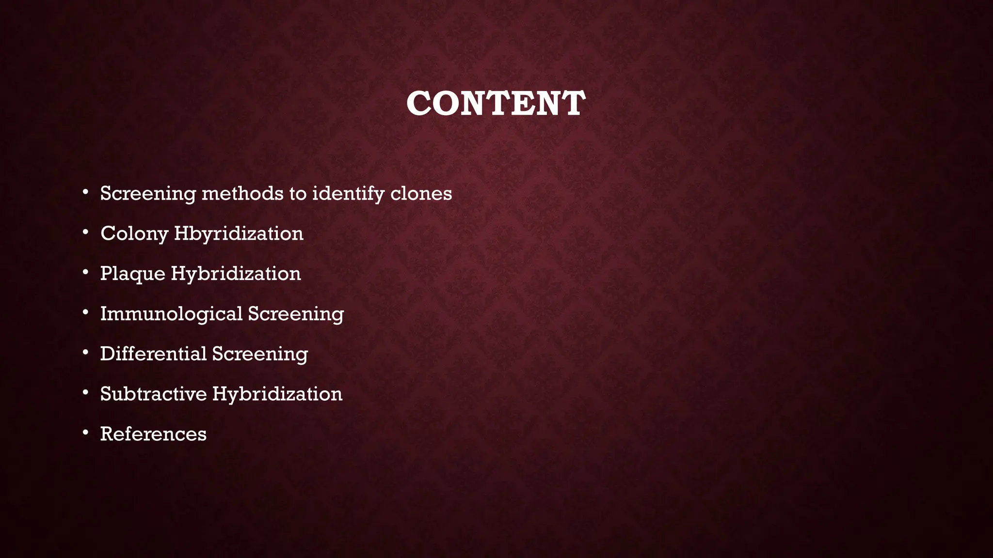 Screening Methods for clone identification | PPTX