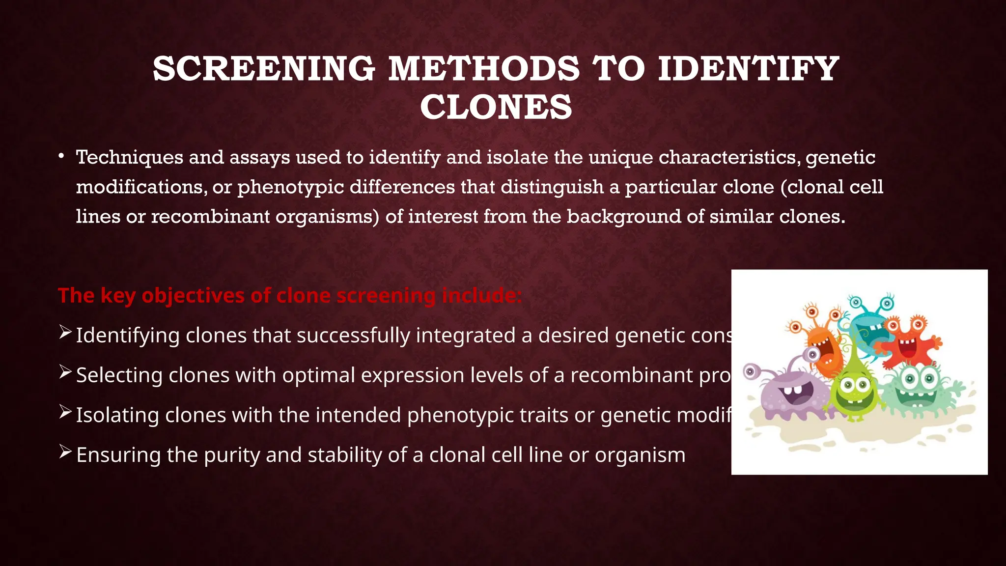 Screening Methods for clone identification | PPTX