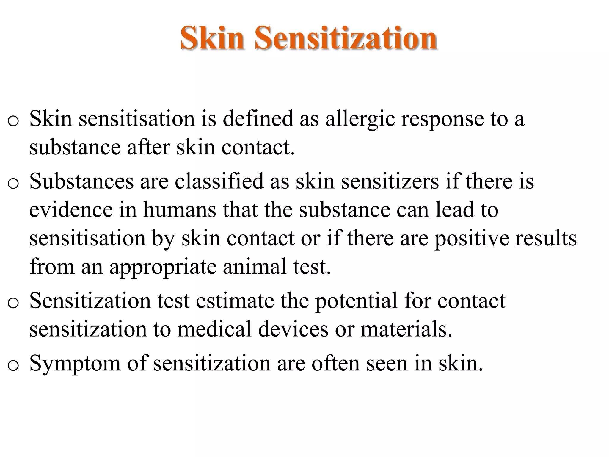 Screening methods for skin sensitization, skin irritation and dermal ...