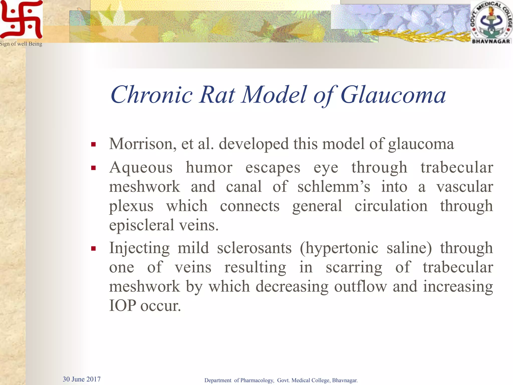 Screening methods of antiglaucoma drugs | PDF