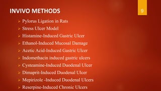 Screening methods of antiulcer agents | PPTX