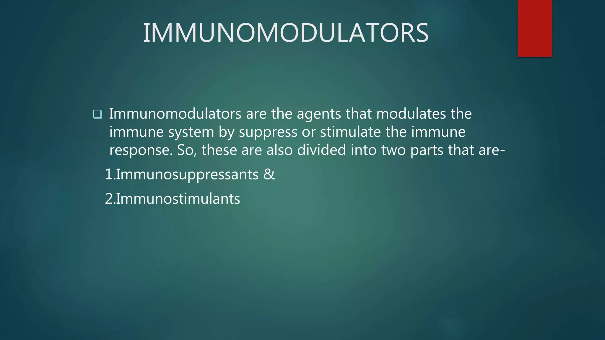 Screening methods of immunomodulators | PPTX