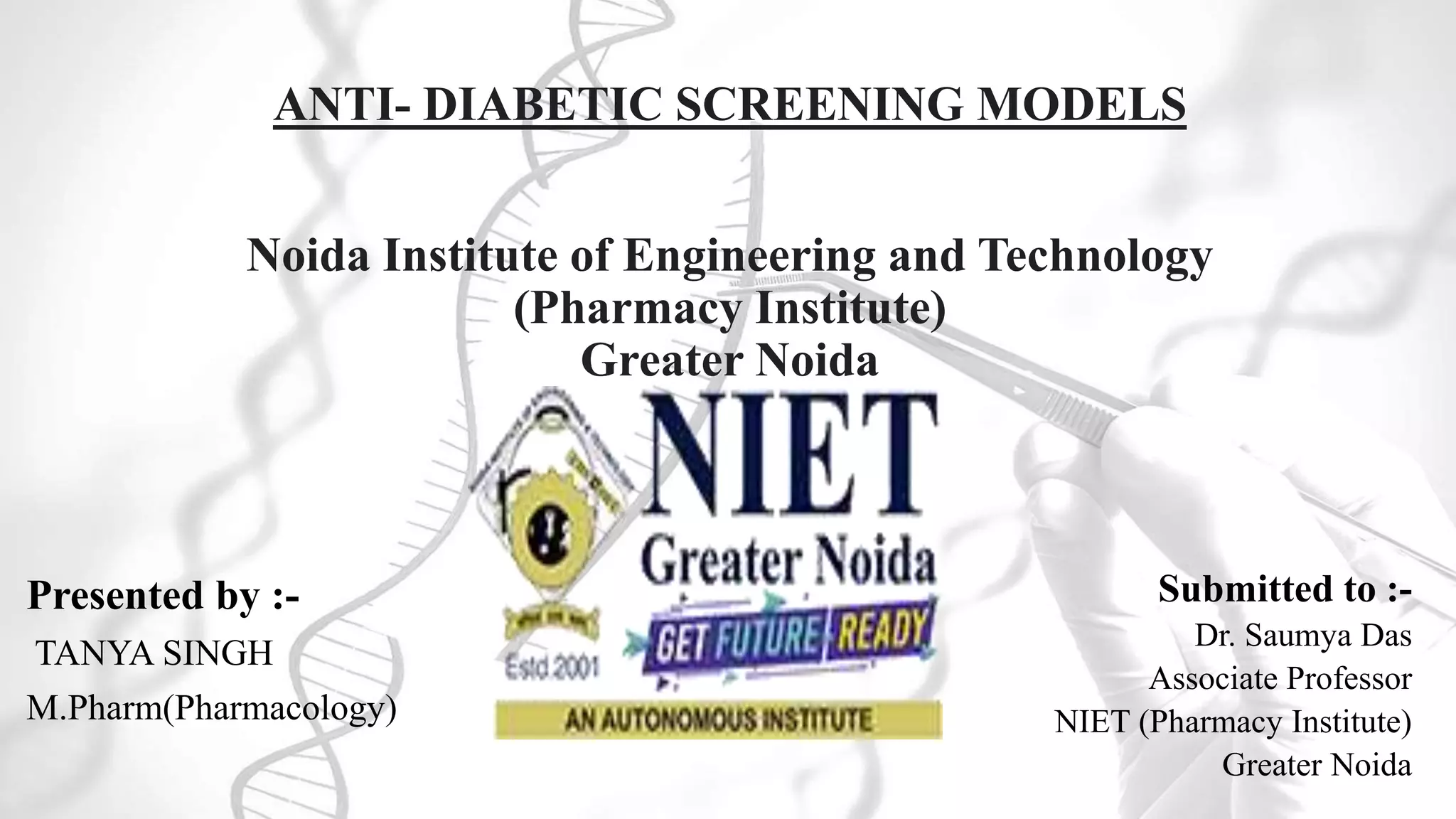 Screening model of antidiabetic drugs | PPTX | Endocrine and Metabolic ...