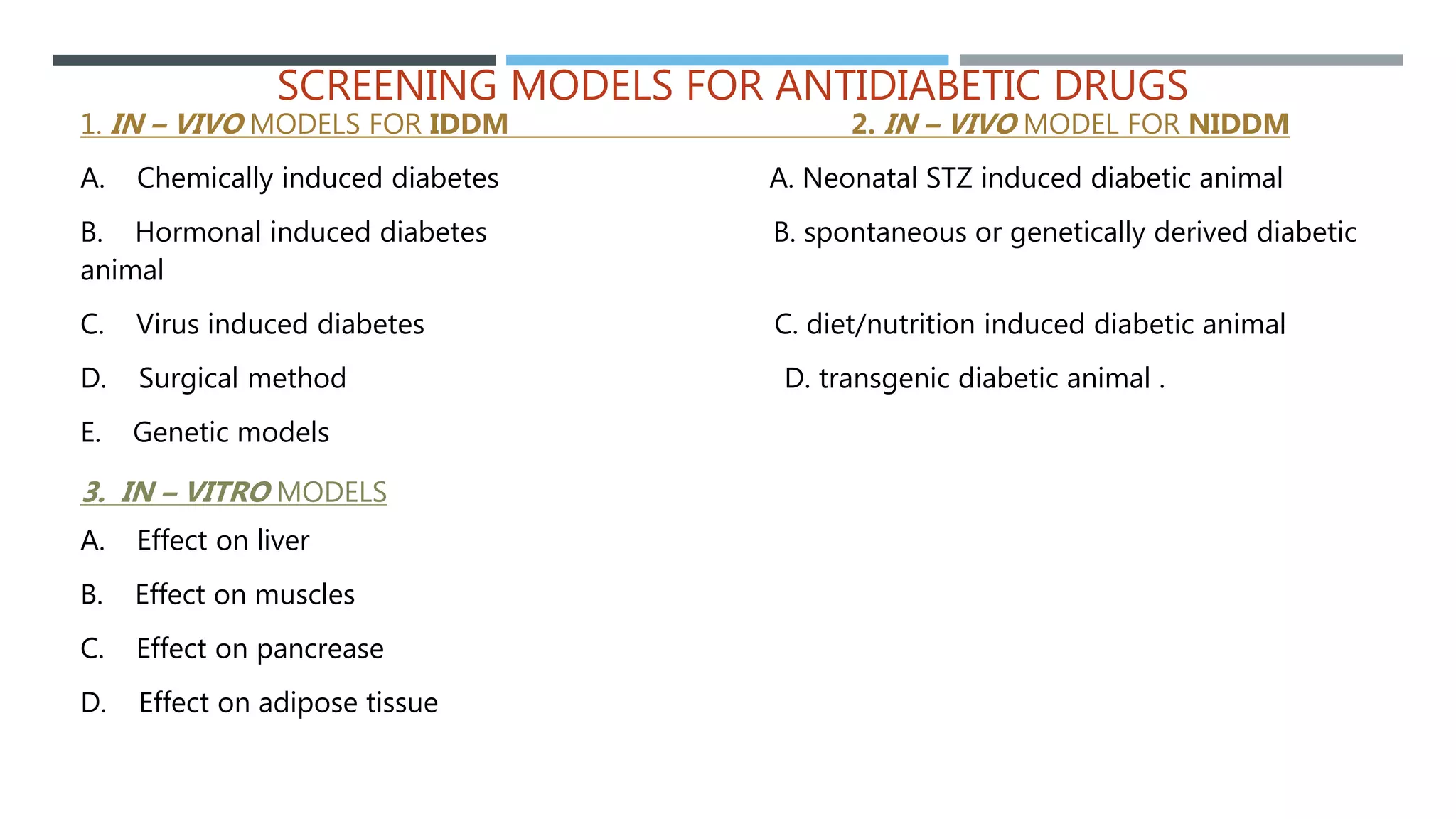 Screening model of antidiabetic drugs | PPTX