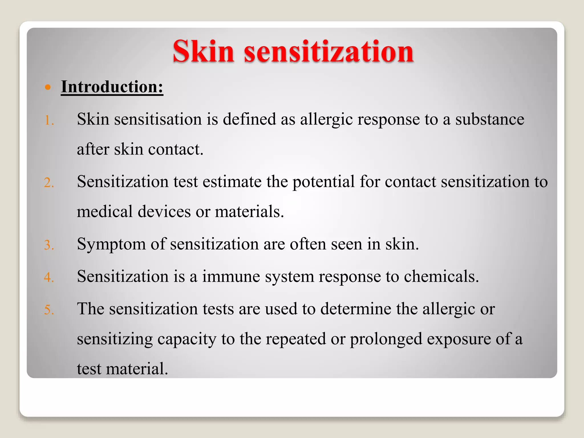 Screening models for acute eye irritation & skin sentization | PPTX