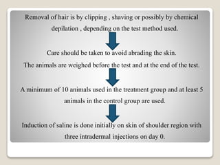 Screening models for acute eye irritation & skin sentization | PPTX