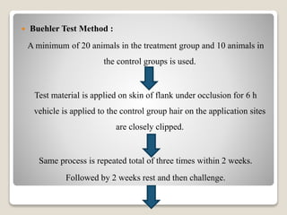 Screening models for acute eye irritation & skin sentization | PPTX