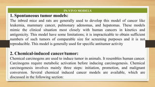 Pre clinical screening models for anti cancer drugs | PDF