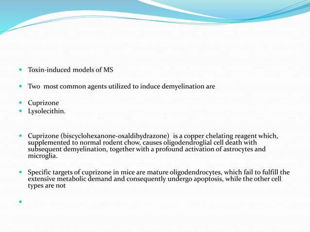 Screening models for Parkinson & multiple sclerosis | PPTX