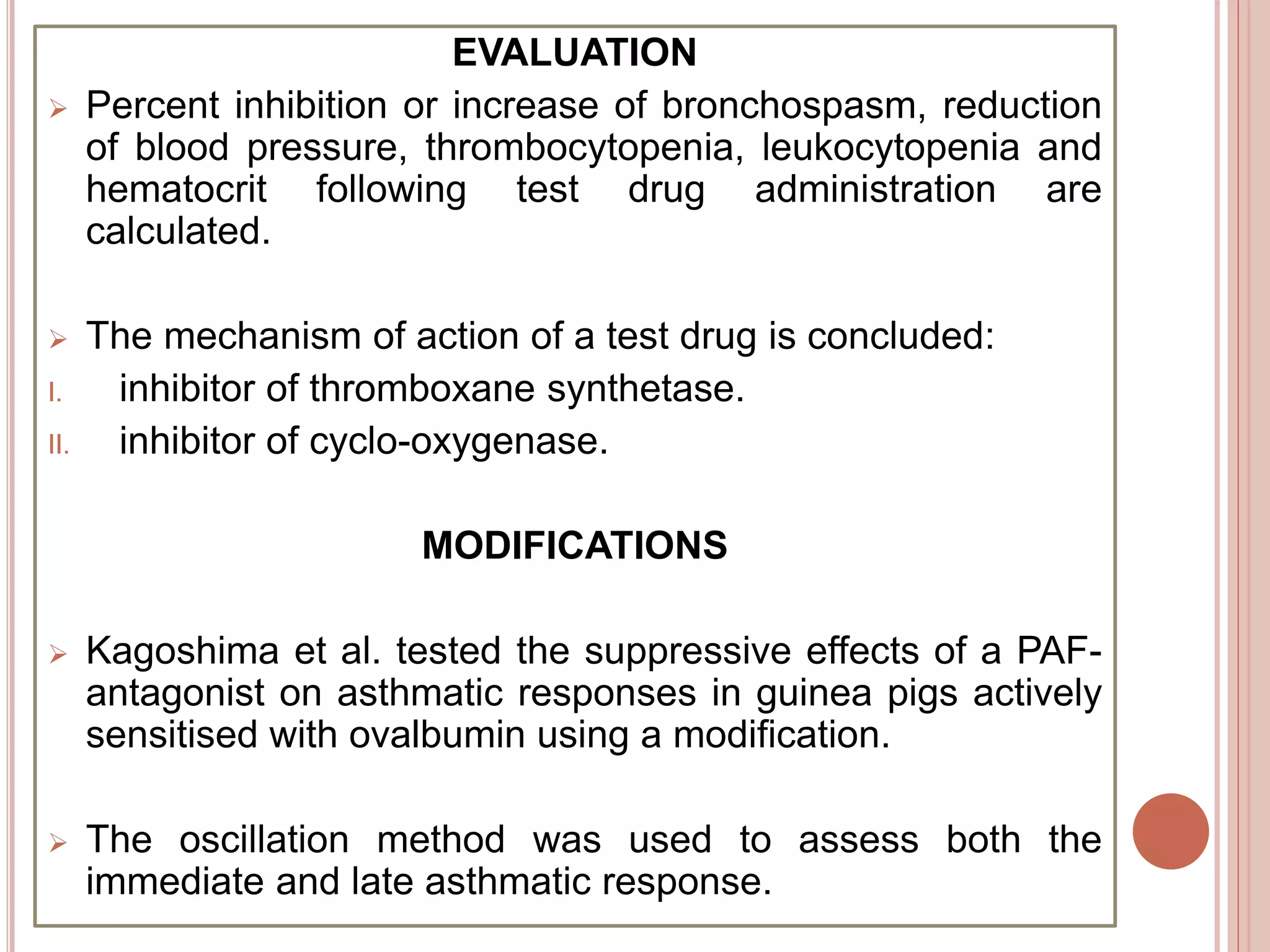 Screening models for drugs used in Asthma .pptx