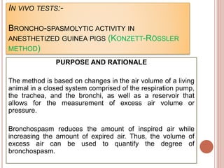 Screening models for drugs used in Asthma .pptx