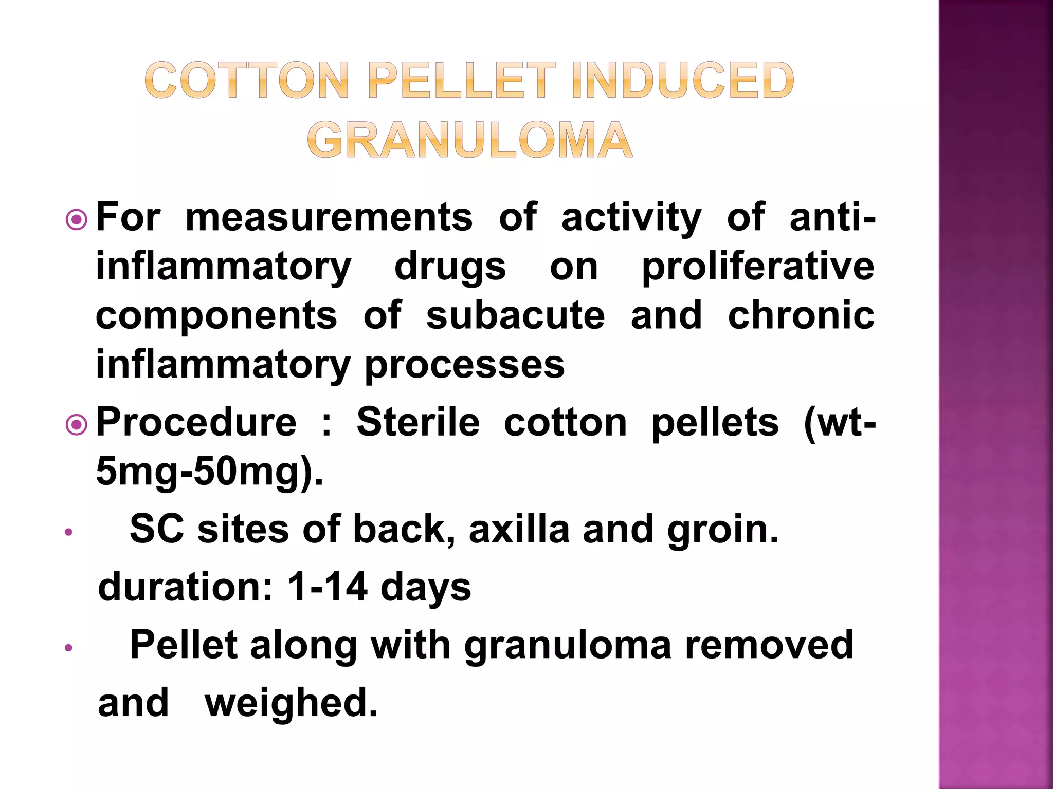 Screening models for inflammatory drugs | PPTX