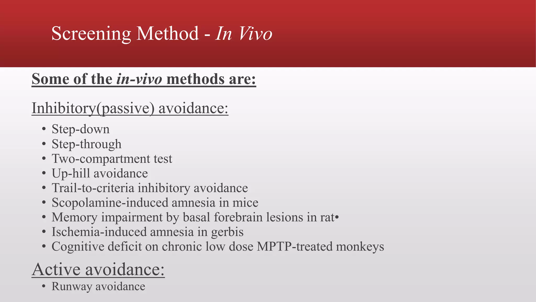 Screening models of alzheimer’s disease | PPTX