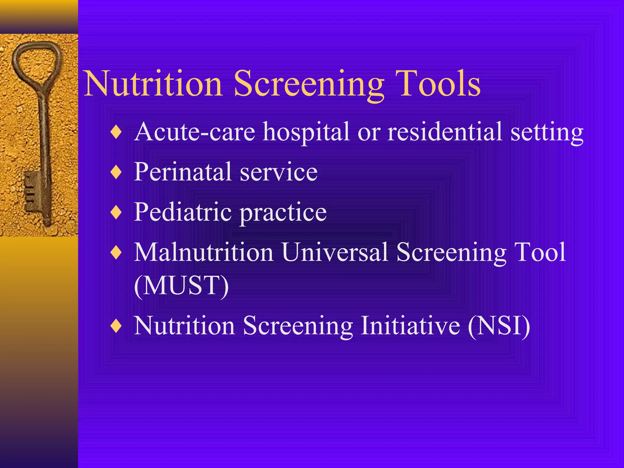 Screening nutrition care process | PPT