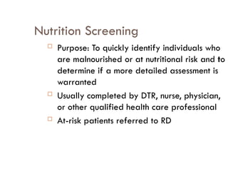Screening As a Tool in the Nutrition Care Process.ppt