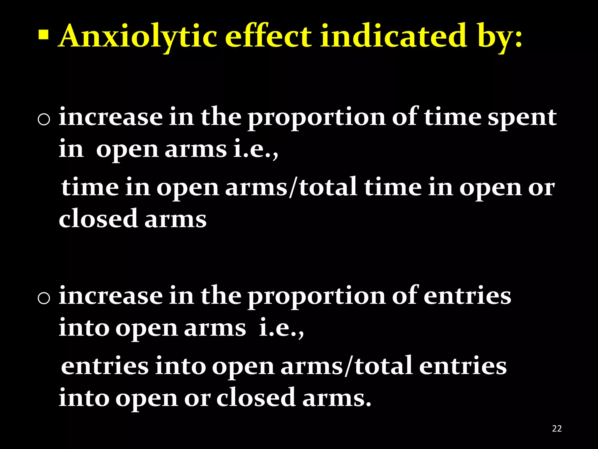 Screening of anti anxiety drugs | PPTX
