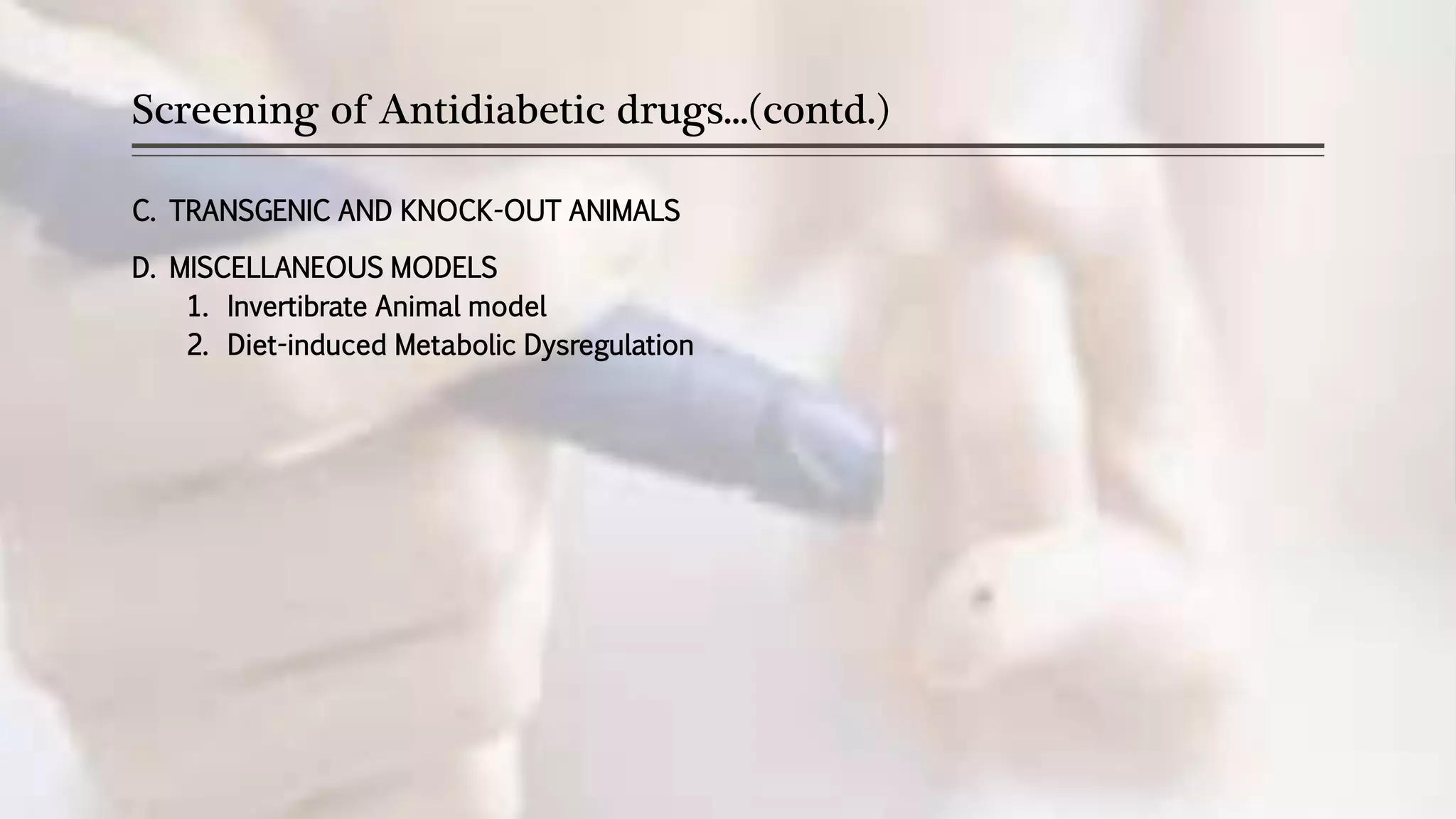 Screening of Antidiabetics | PPTX