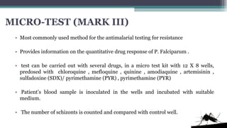 Screening of antimalarial drugs | PPTX