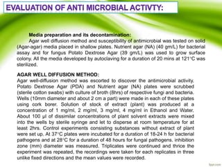 Screening of antimicrobial activity. | PPTX