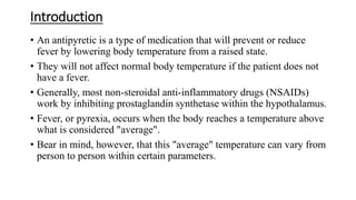 Screening of antipyretic drugs | PPTX